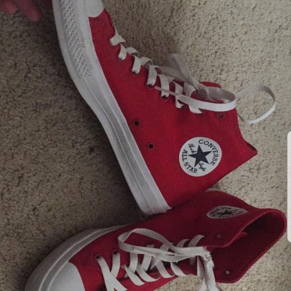 Converse | Shoes | Red Converse High Tops | Poshmark